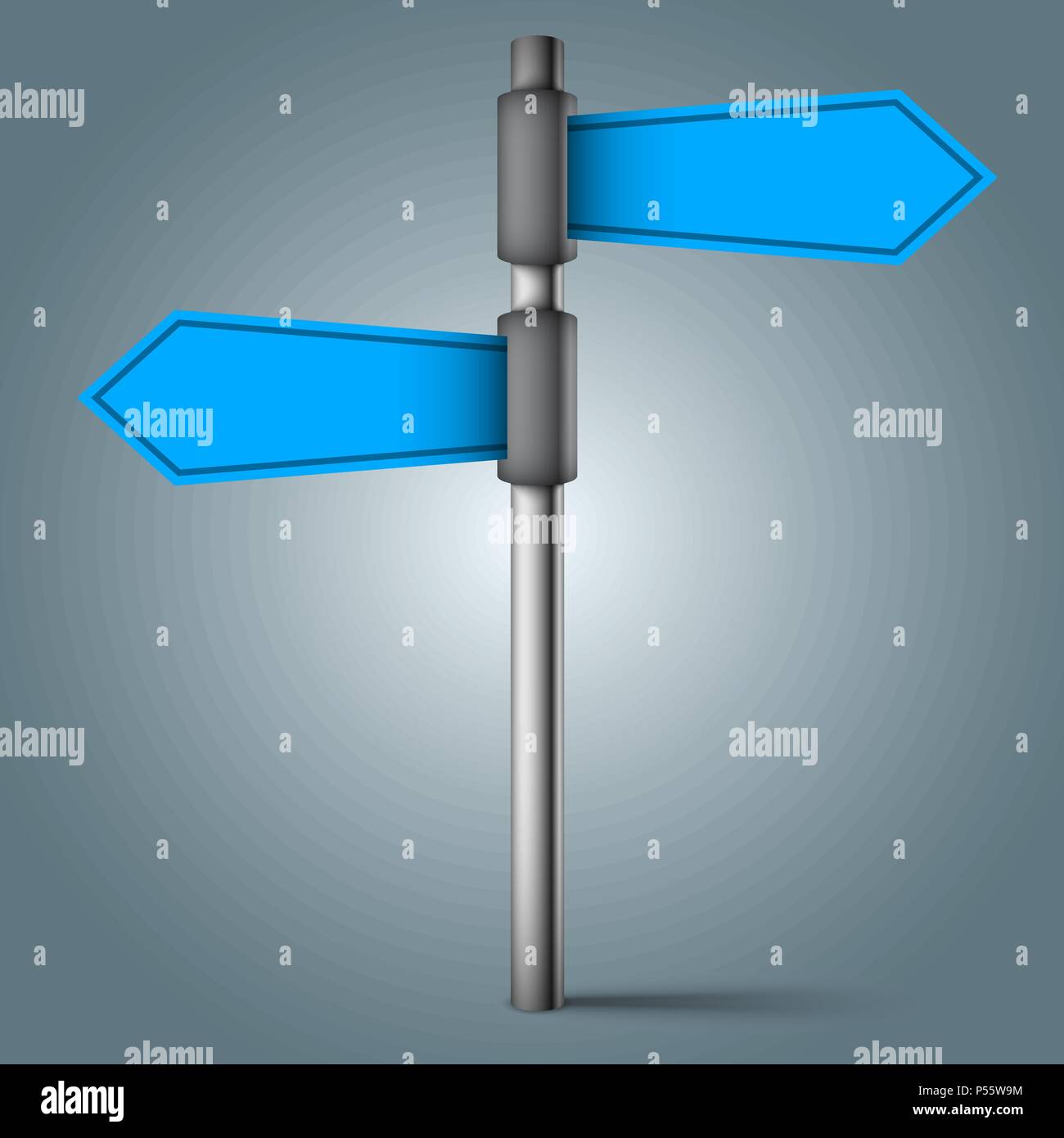 Road sign - four blue arrows Stock Vector Image & Art - Alamy