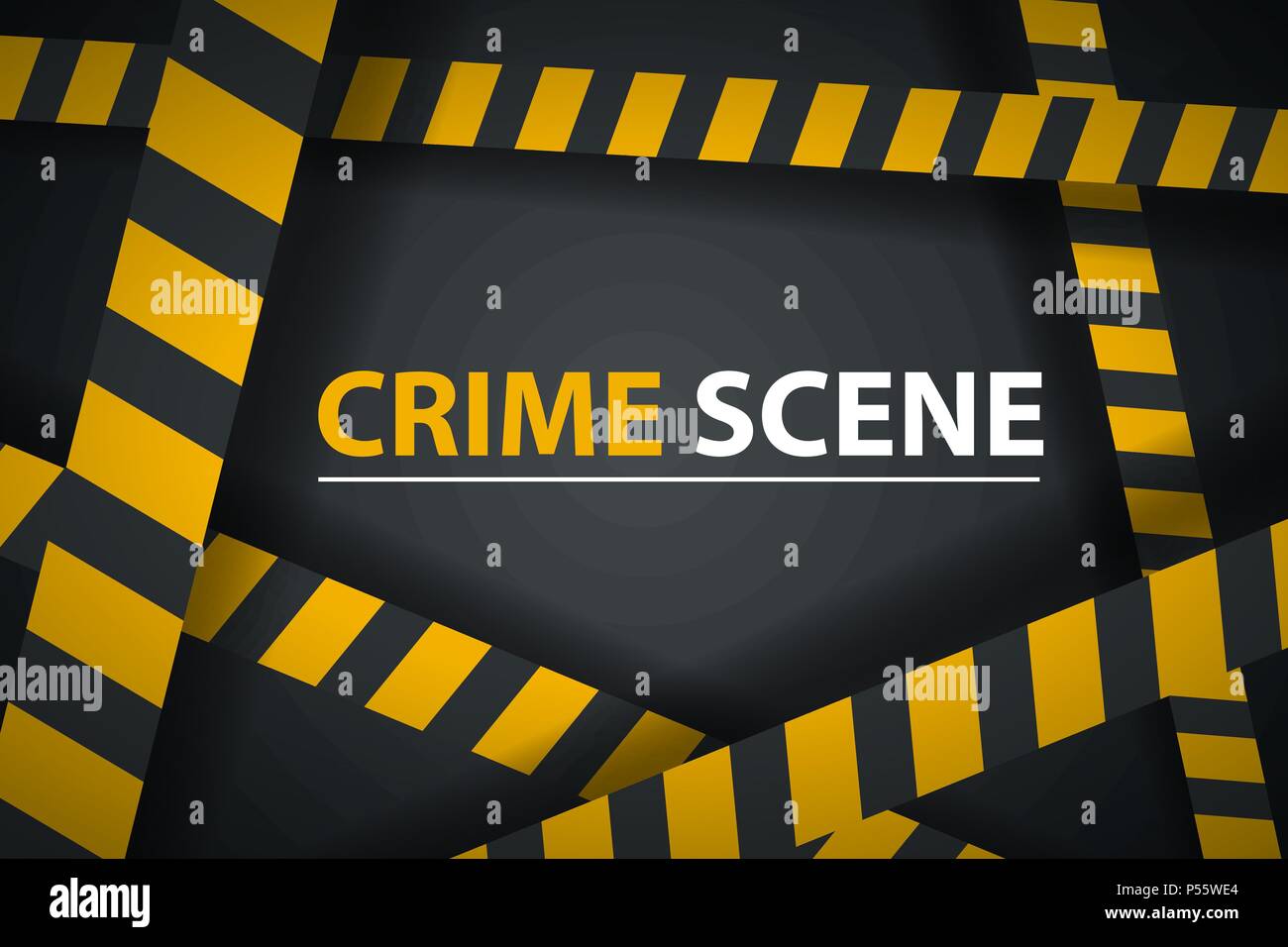 Crime ribbon template. Caution, stop, police line, crime scene Stock ...