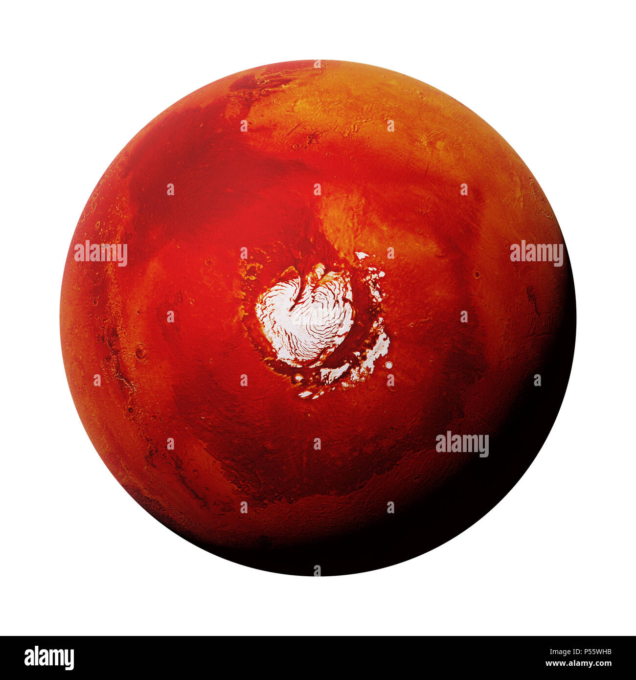 Planet Mars Ice Caps