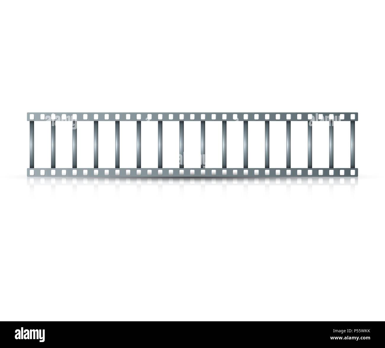 Realistic metal stair on the white background Stock Vector Image & Art ...