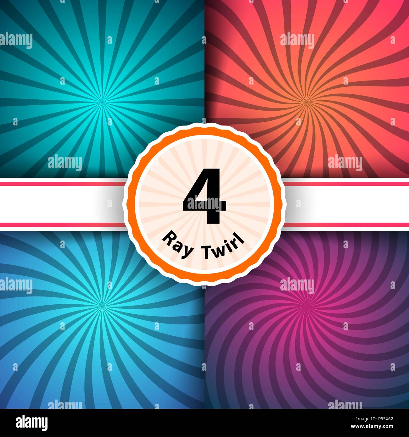 Spiral color template. Four items Stock Vector Image & Art - Alamy