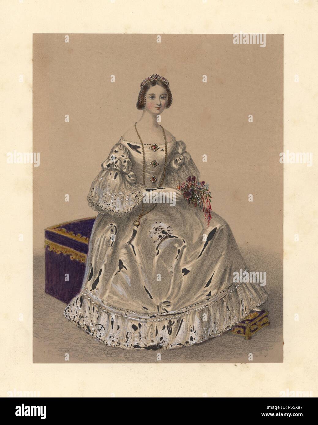 1840 dress woman hi-res stock photography and images - Alamy