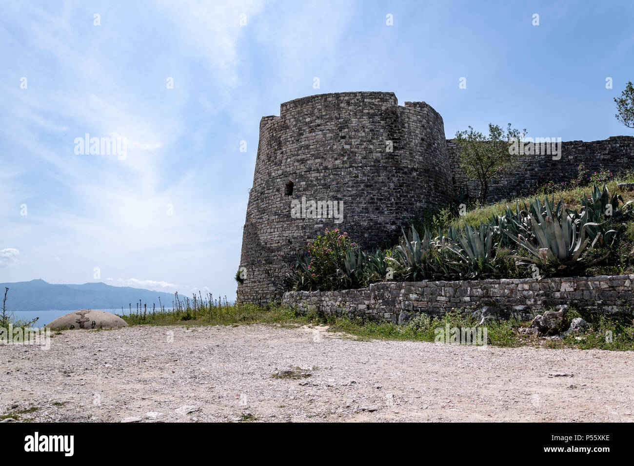 The Castle of Lekursit at Saranda in Albania Stock Photo - Alamy
