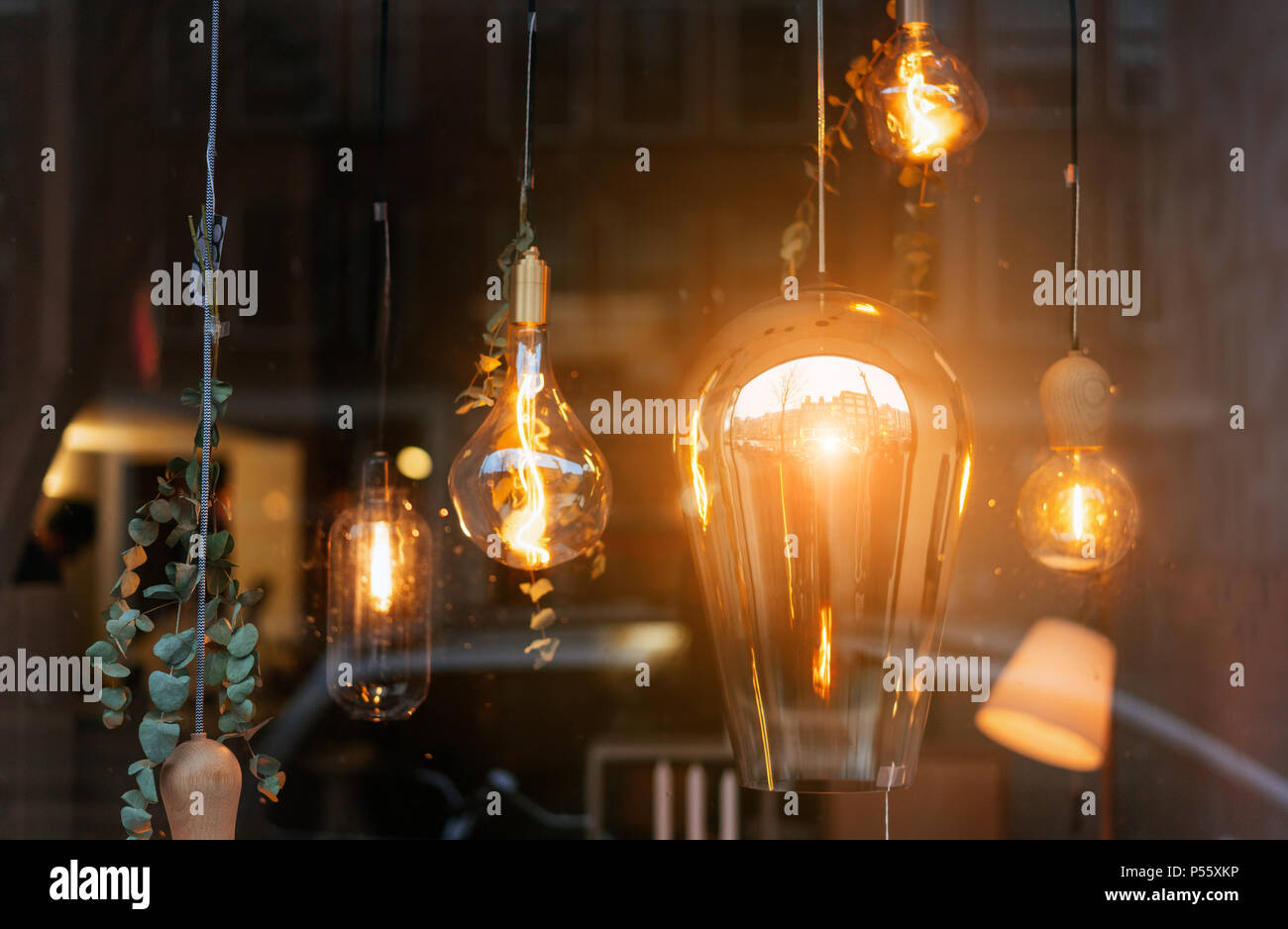Beautiful loft style lamps hi-res stock photography and images - Alamy