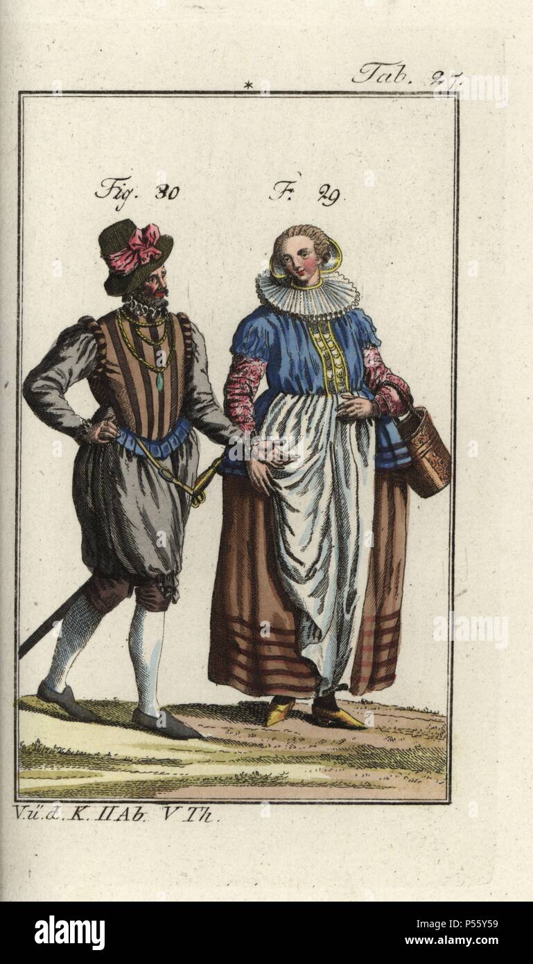 Nobleman from the Dutch provinces, 1586, and a Dutch merchant’s wife ...