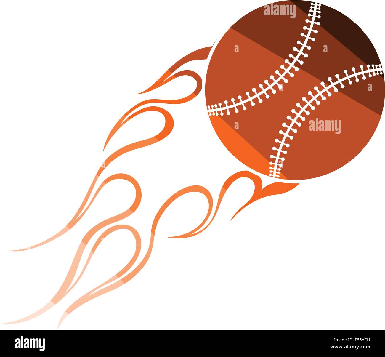 Vector baseball ball fire Cut Out Stock Images & Pictures - Alamy
