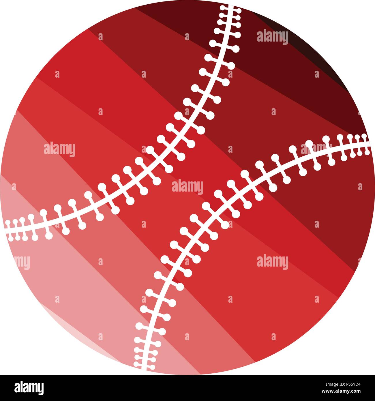 Baseball ball icon. Flat color design. Vector illustration Stock Vector ...