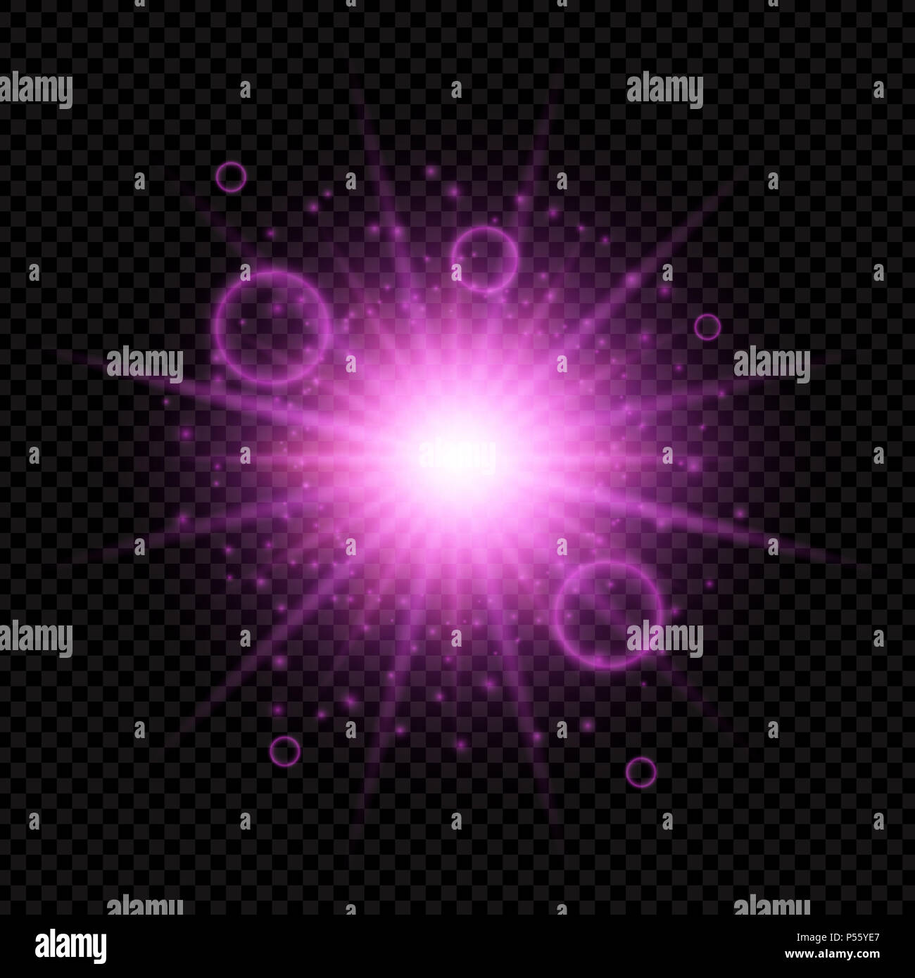 Starburst design on a dark transparent background Stock Photo - Alamy