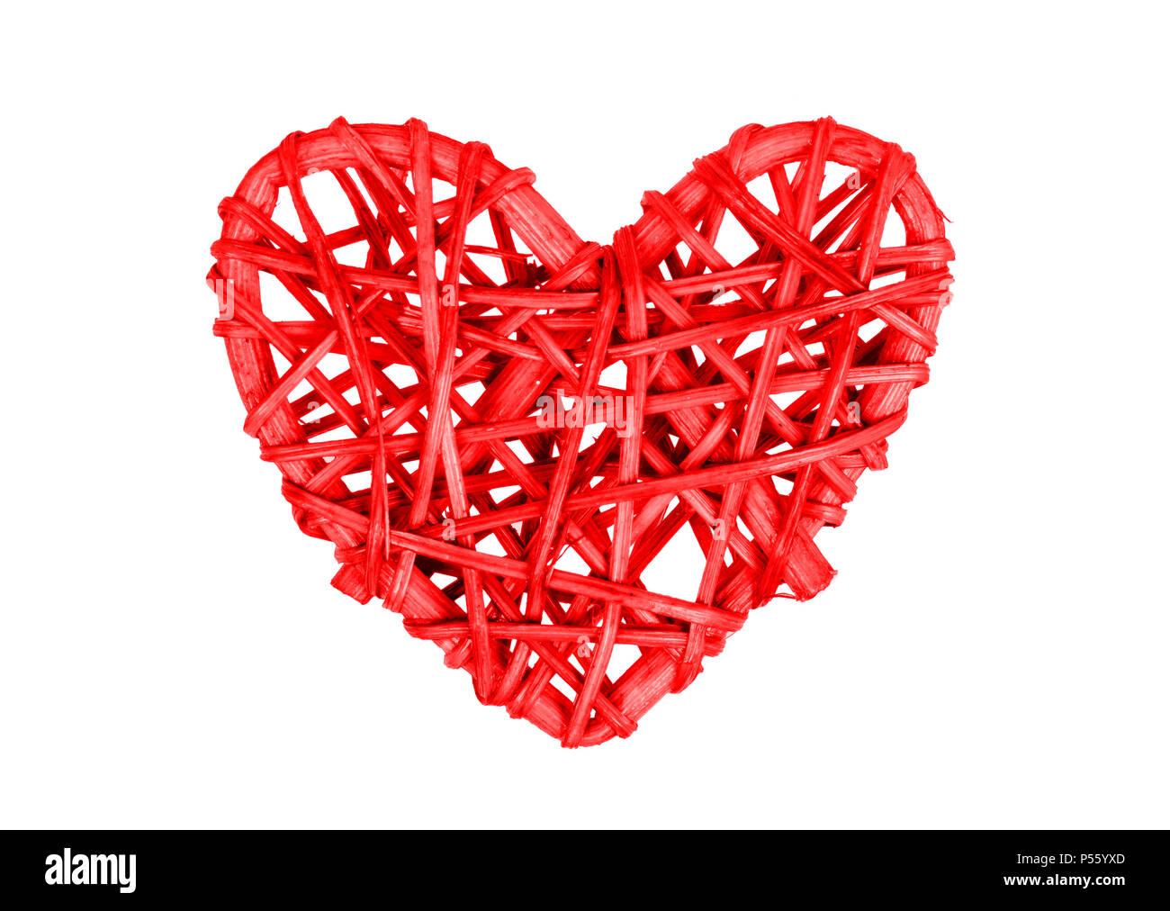 Small heart isolated on a white background - Red Stock Photo - Alamy