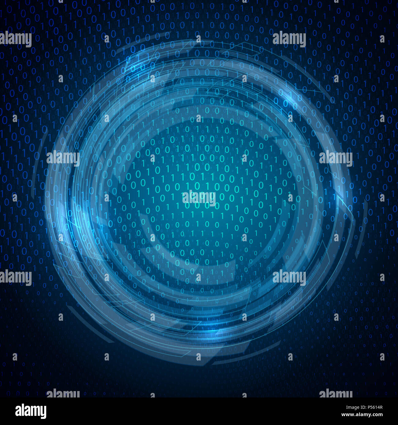 Abstract background with a techno binary code design Stock Photo - Alamy