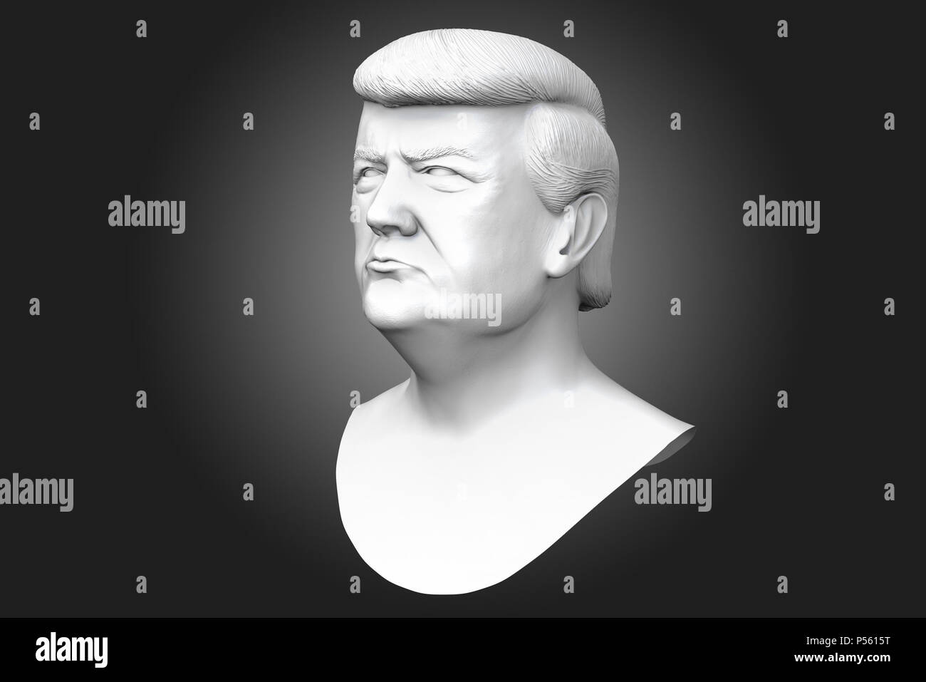 Donald John Trump. President of the United States. 3d render ...