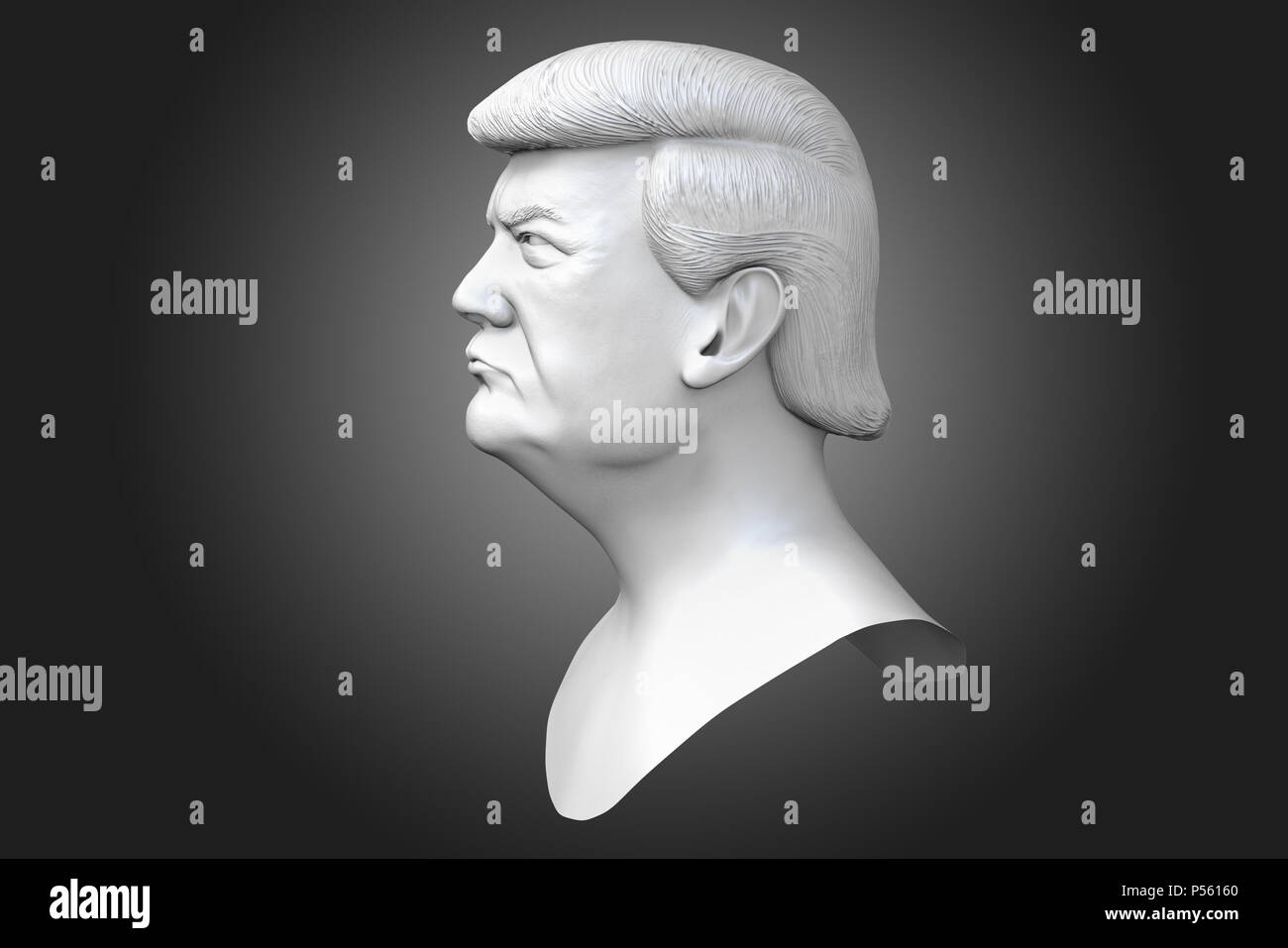 Donald John Trump. President of the United States. 3d render ...