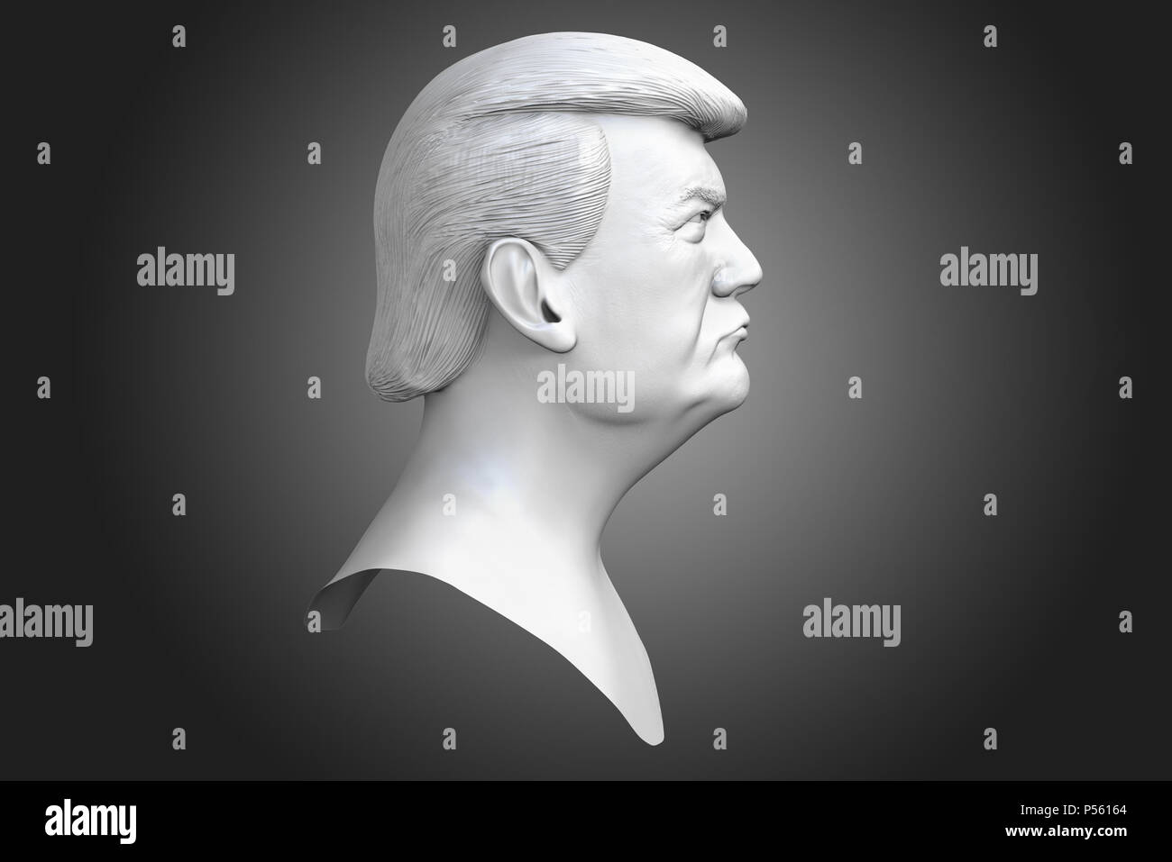 Donald John Trump. President of the United States. 3d render ...