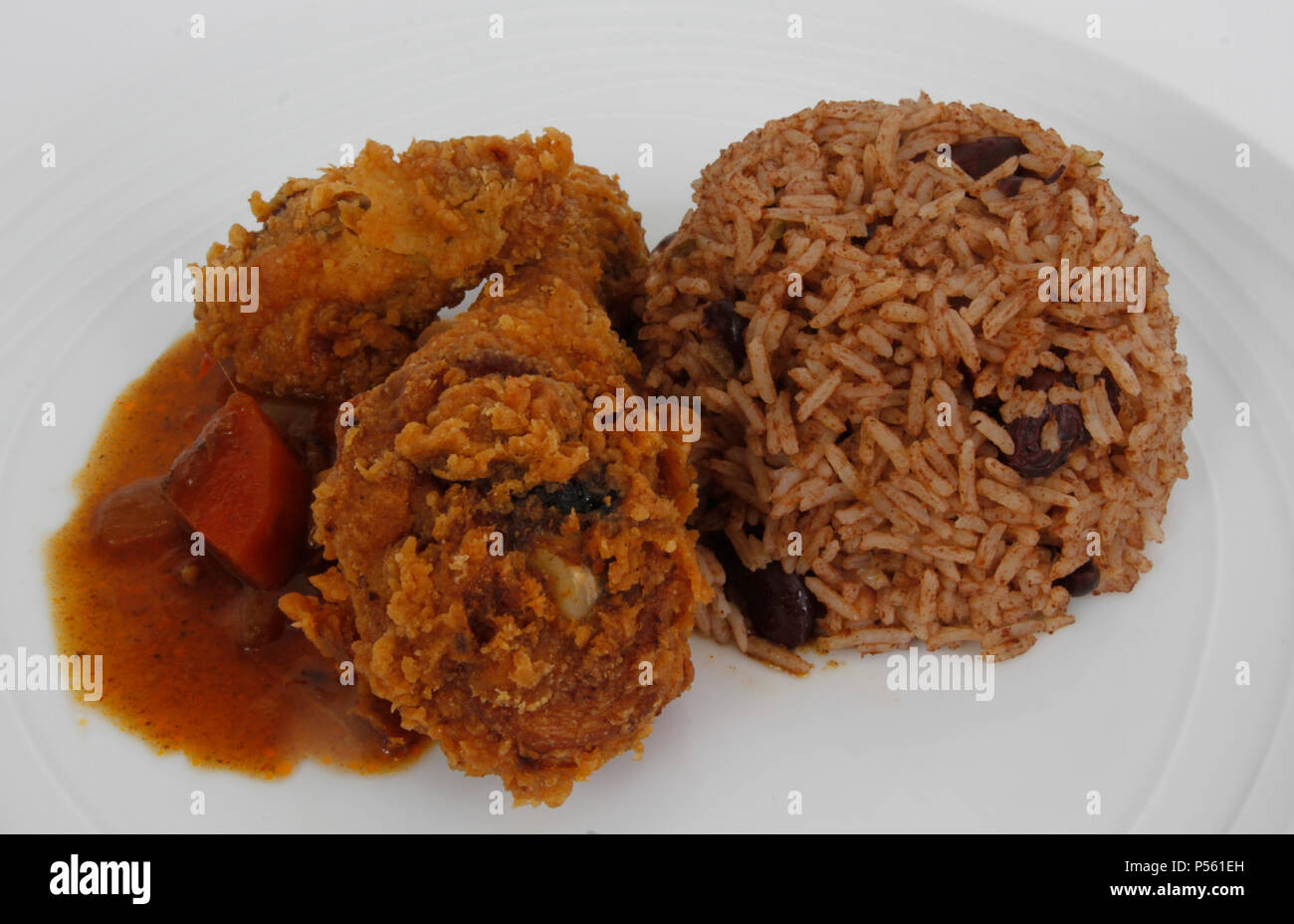 Traditional Caribbean cuisine Stock Photo - Alamy