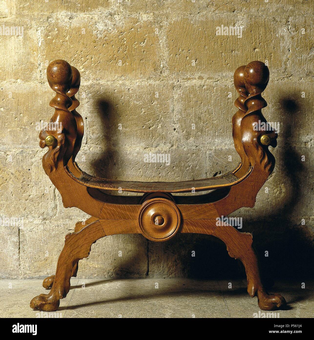 Faldstool. Antoni Gaudi. Modernism. Palma de Mallorca Stock Photo - Alamy