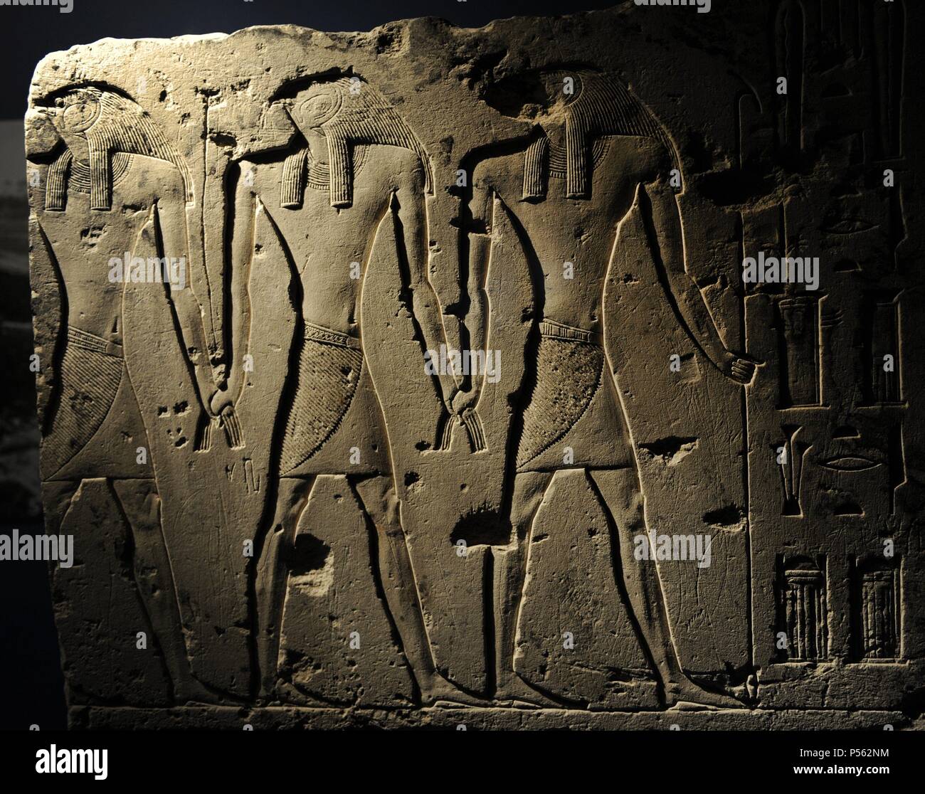 Relief depicting a falcon-headed gods, regarded as the original kings ...