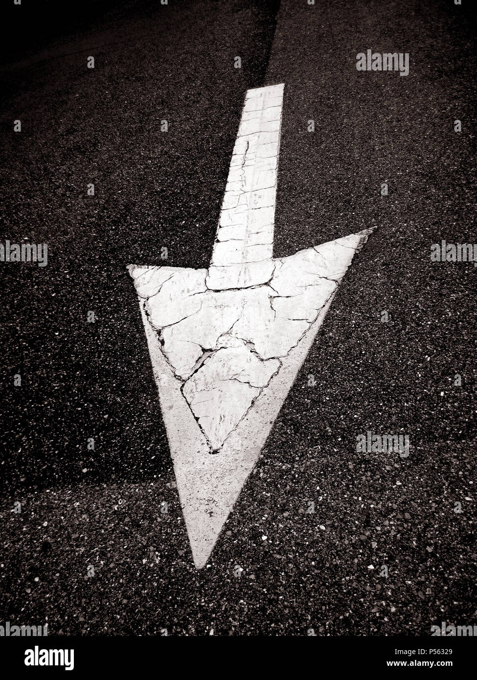 an image of arrow road sign Stock Photo - Alamy