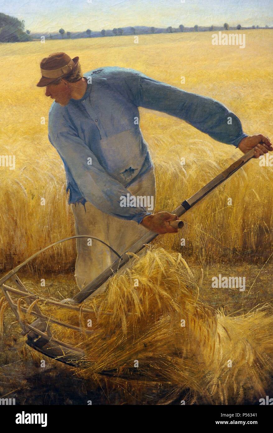 Laurits Andersen Ring (1854-1933). Danish painter. Harvest, 1885 ...