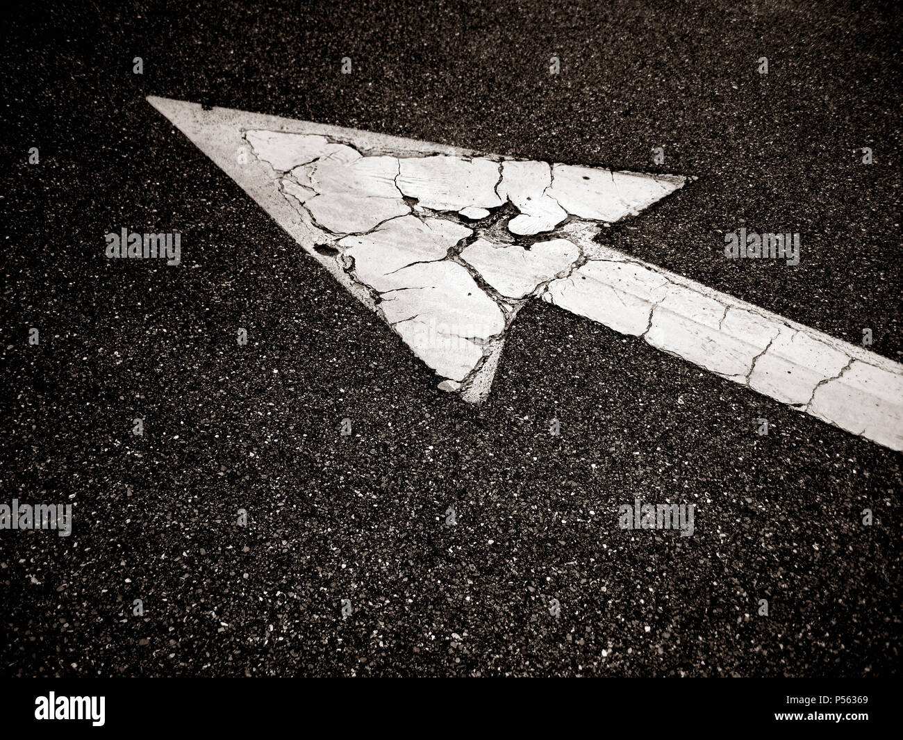 an image of arrow road sign Stock Photo - Alamy