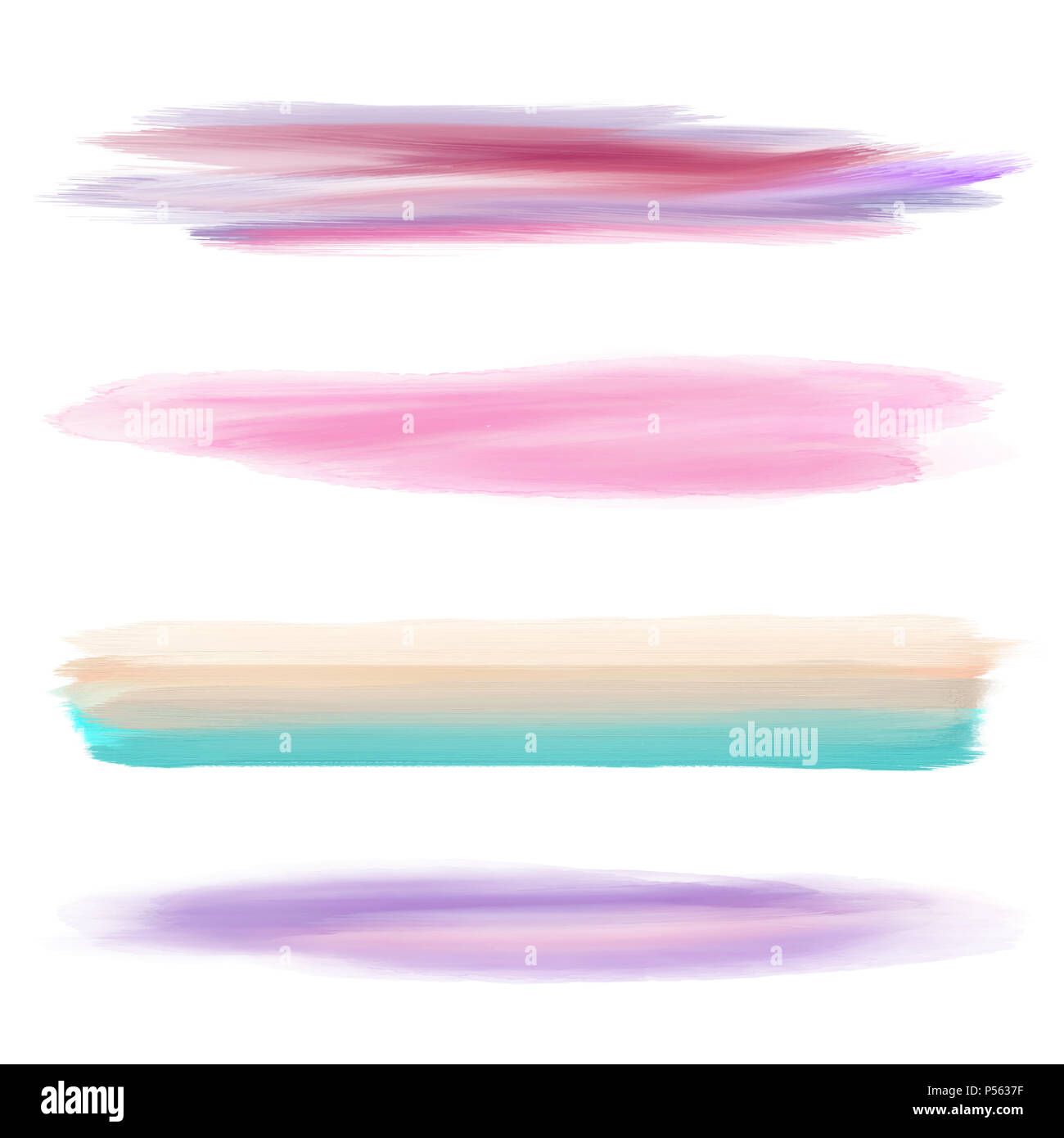 Collection of four different watercolour brushes for Illustrator Stock ...