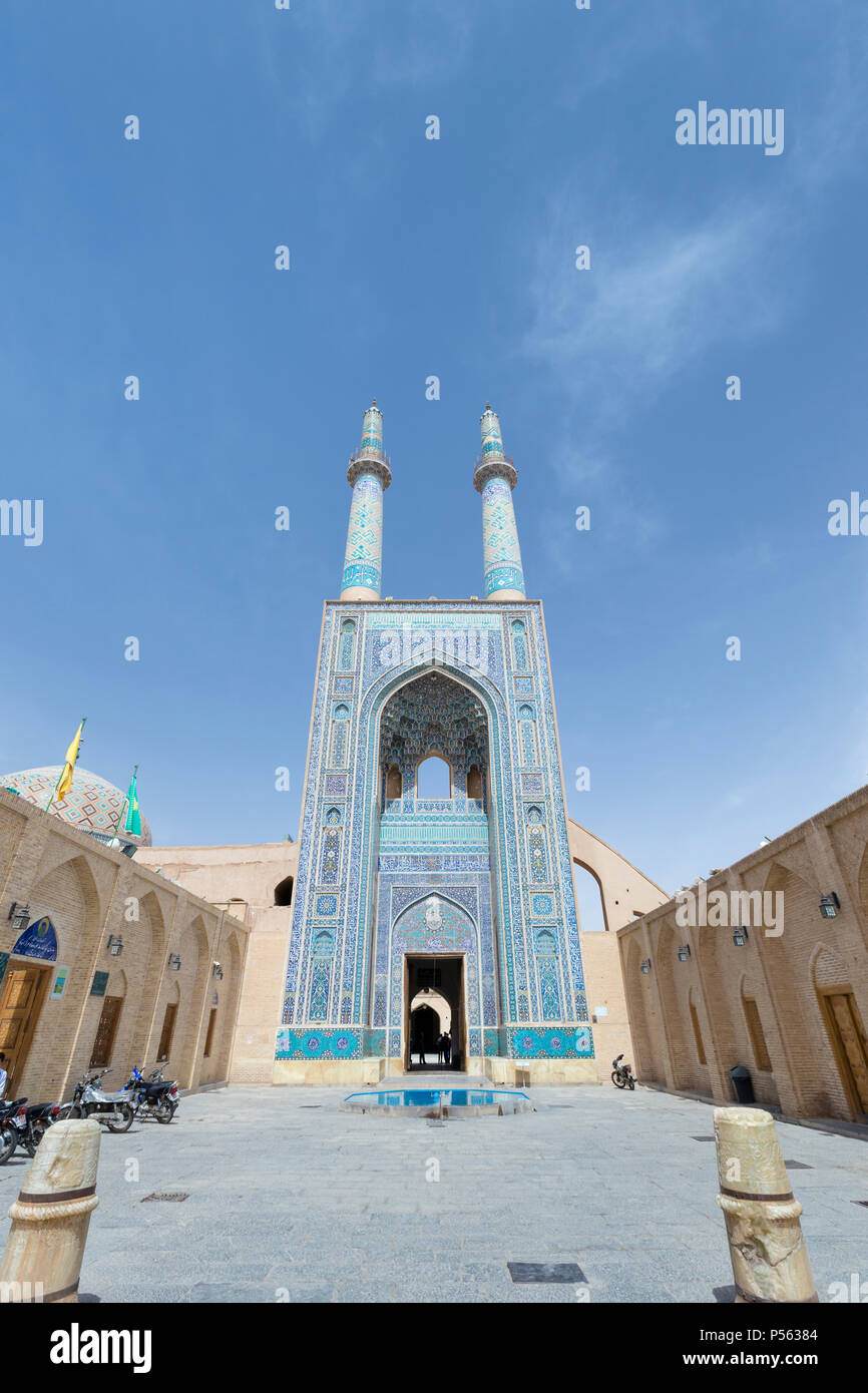 Masjed-e Jameh mosque or Friday mosque, Yazd, Iran Stock Photo - Alamy