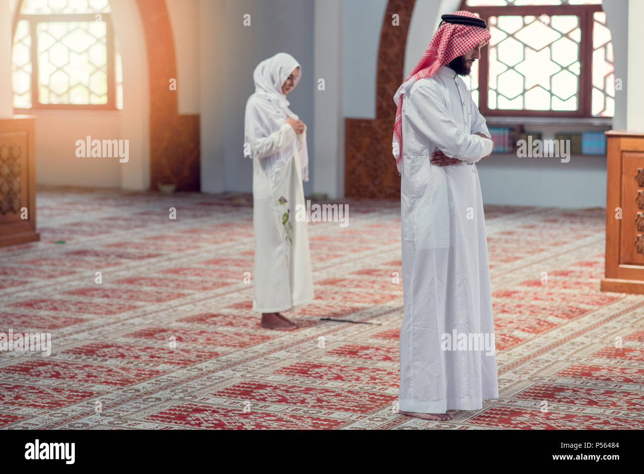 Muslim Husband And Wife Praying