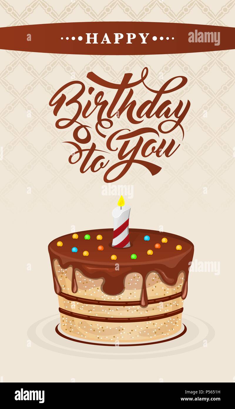 Invitation card with cake Stock Vector Image & Art - Alamy