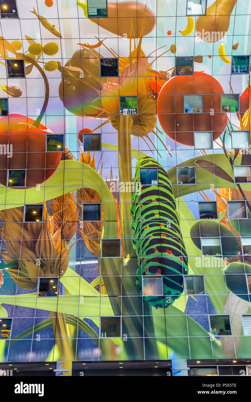 Colorful Market Hal in Rotterdam Holland Stock Photo - Alamy