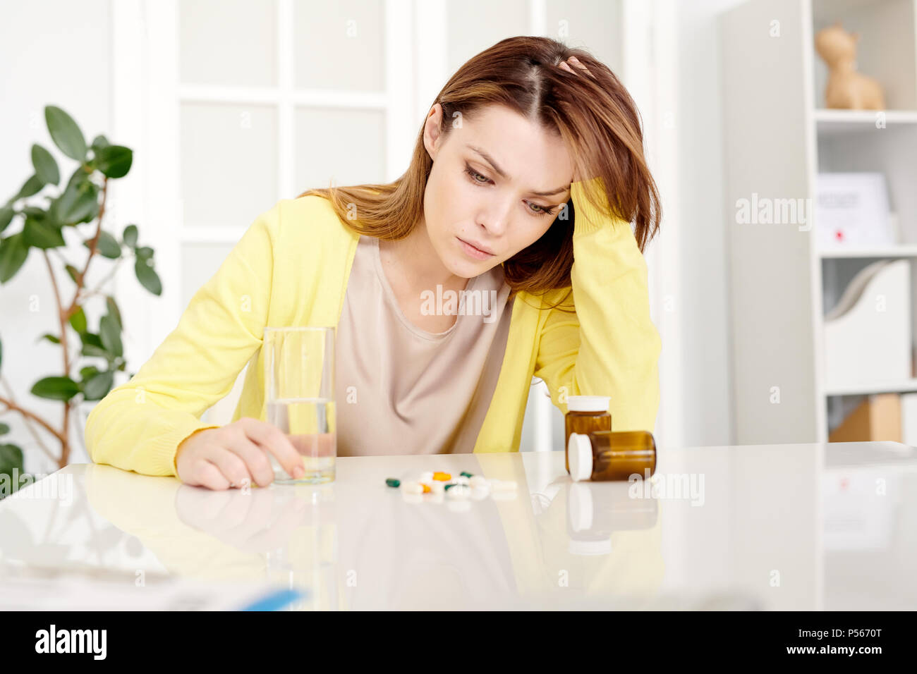 Woman Suffering from Depression Stock Photo - Alamy