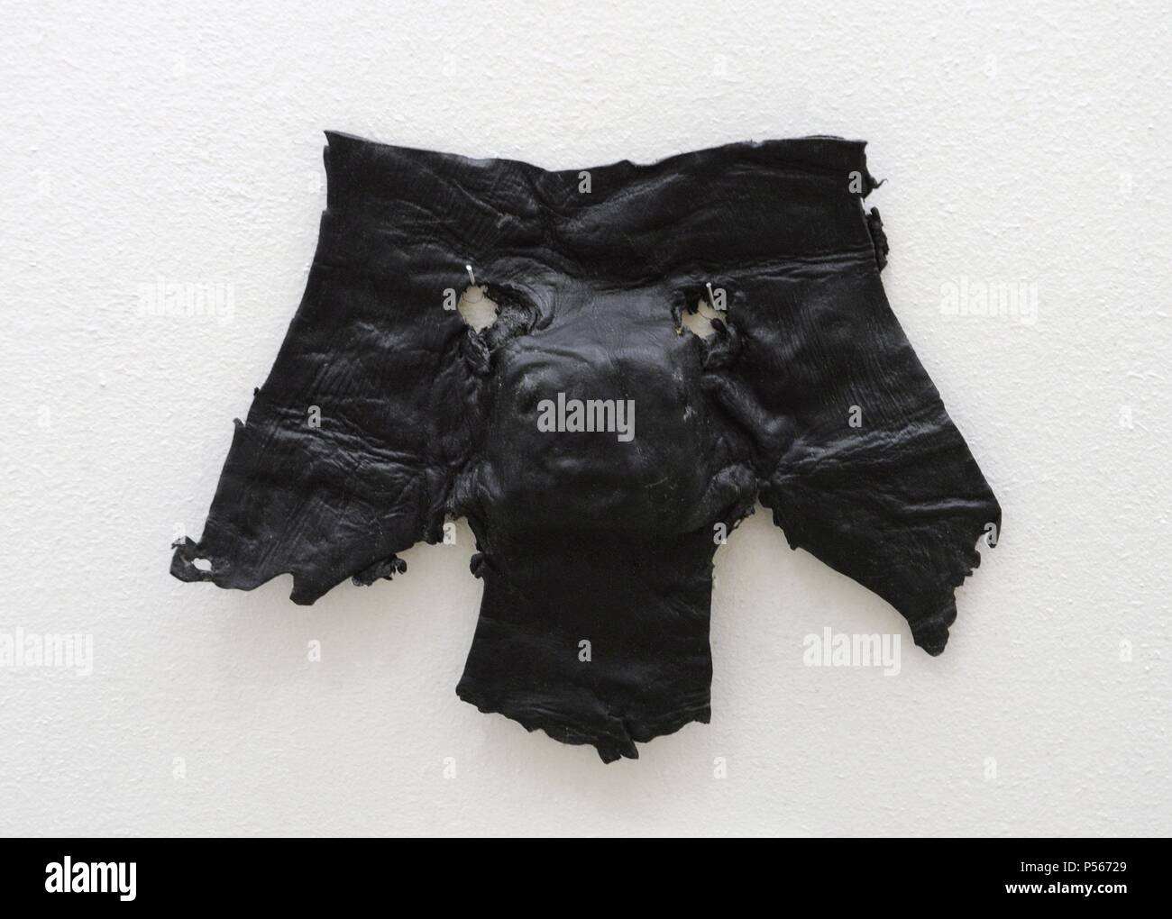 Middle ages. Latvia. Leather mask. 13th century. Museum of History and ...