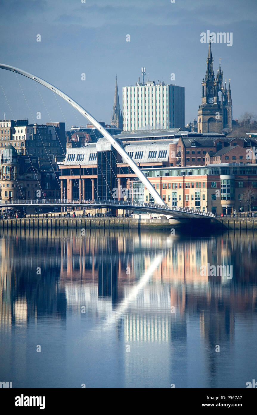 Newcastle Gateshead quayside and bridges Stock Photo - Alamy