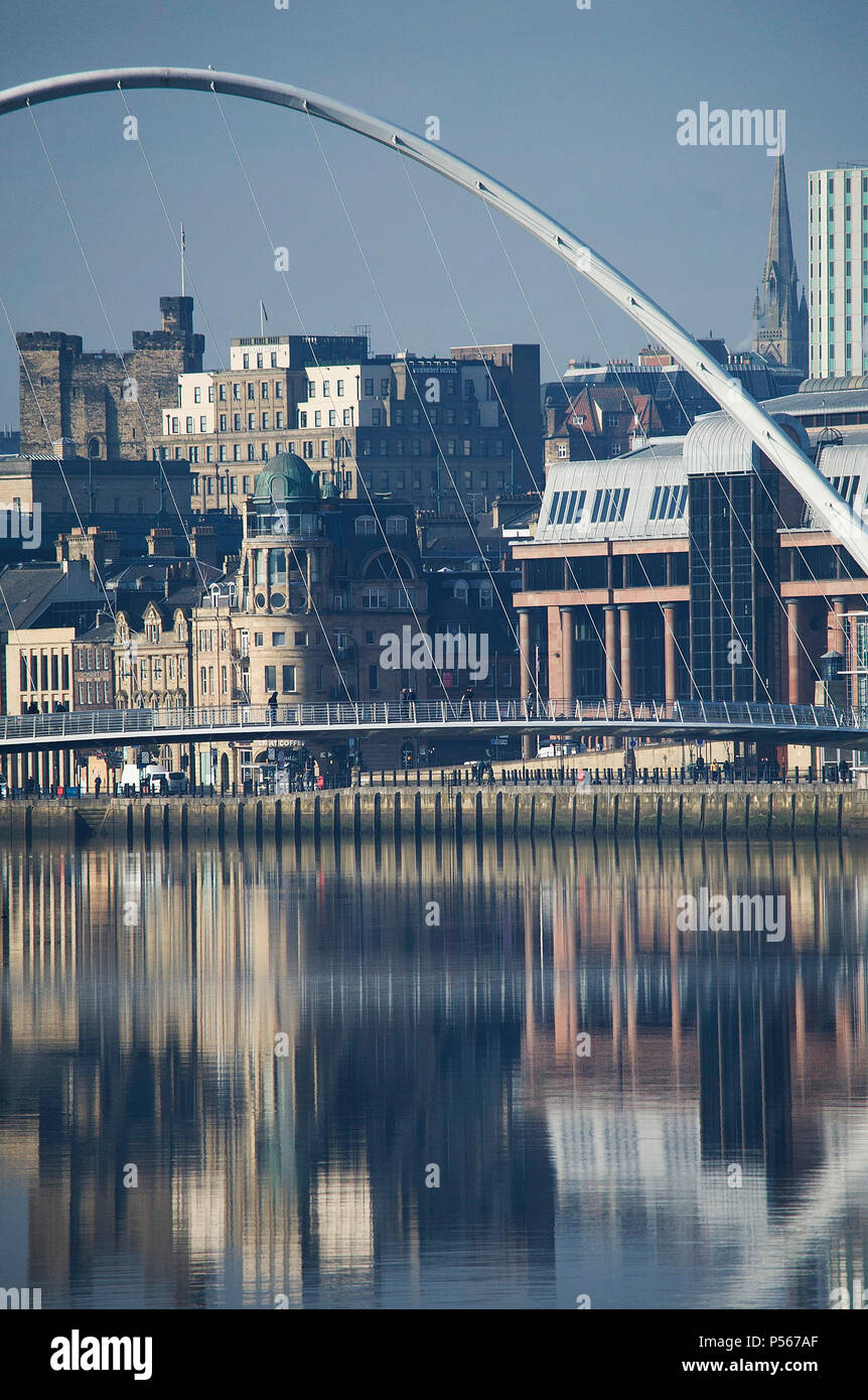 Newcastle Gateshead quayside and bridges Stock Photo - Alamy
