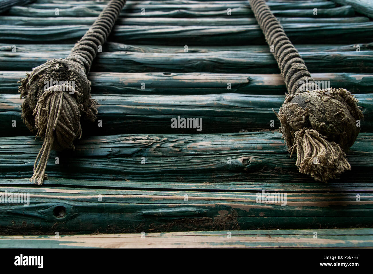 A climbing rope from a playground Stock Photo - Alamy