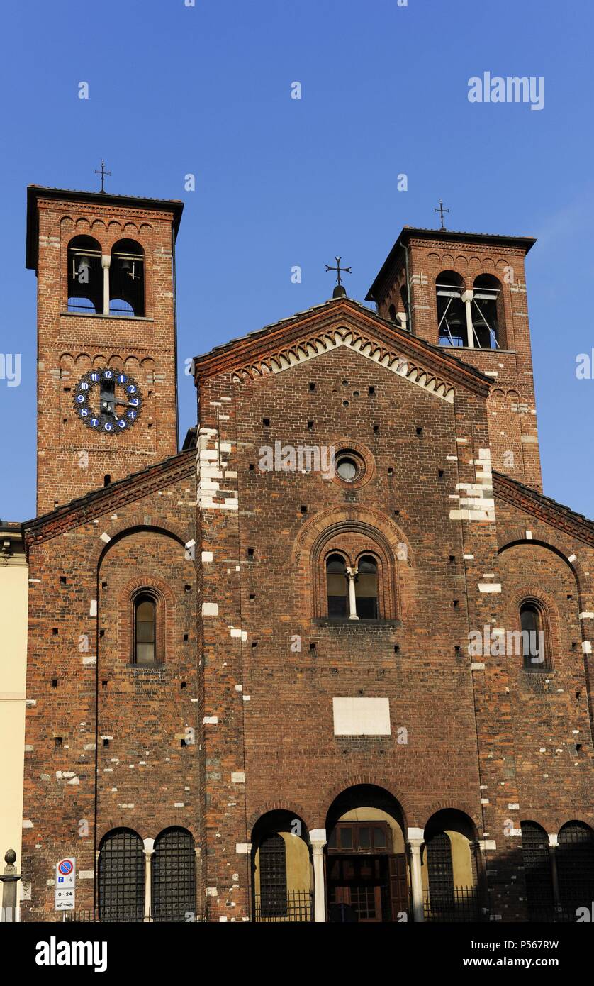 Italy. Milan. Church of the Holy Sepulchre. Founded in 1030 by ...