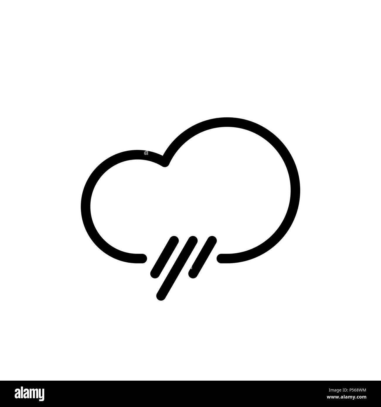 Cloud weather symbol isolated icon Stock Vector Images - Alamy