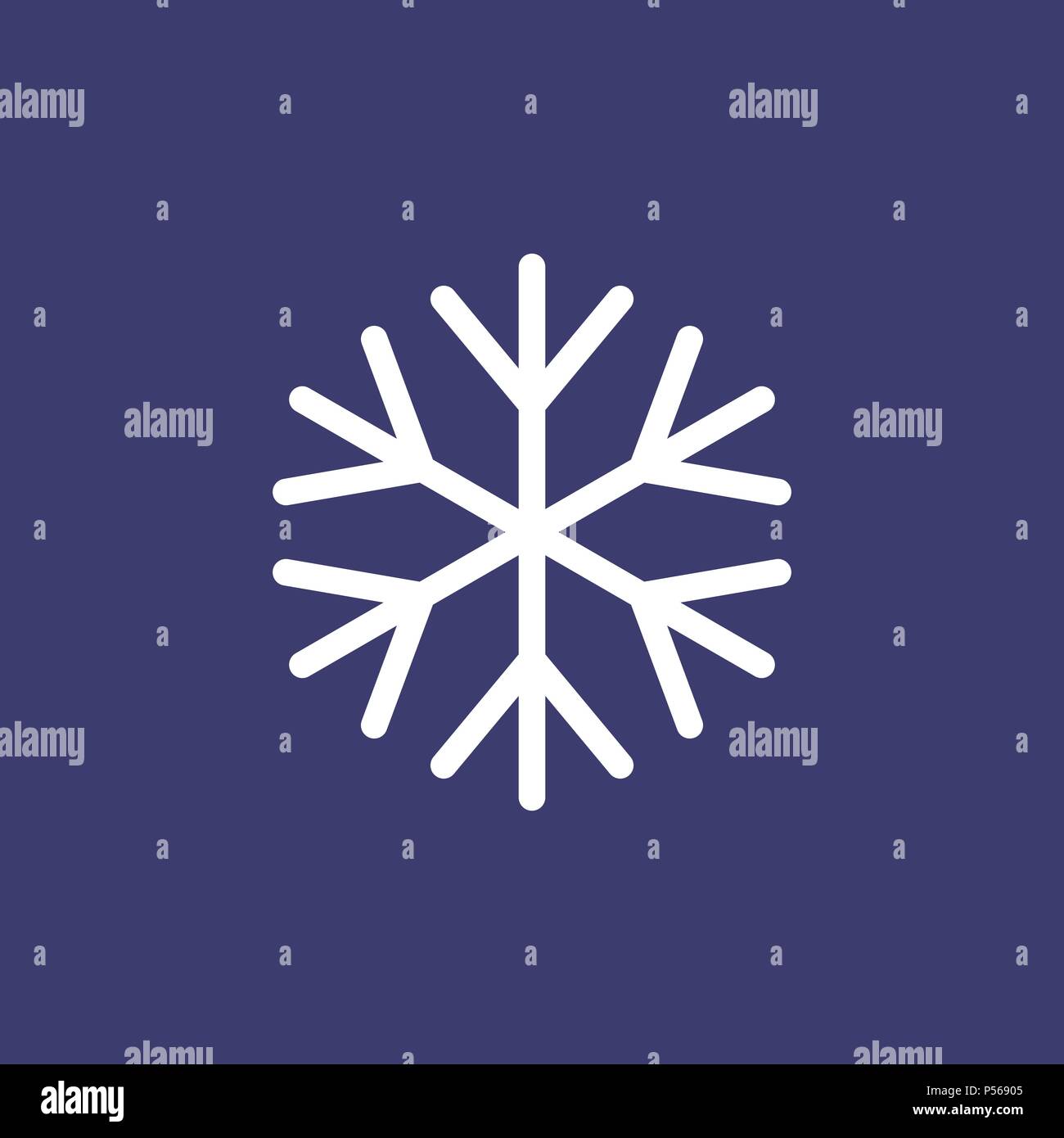 Snowflake icon for simple flat style weather ui design Stock Vector ...