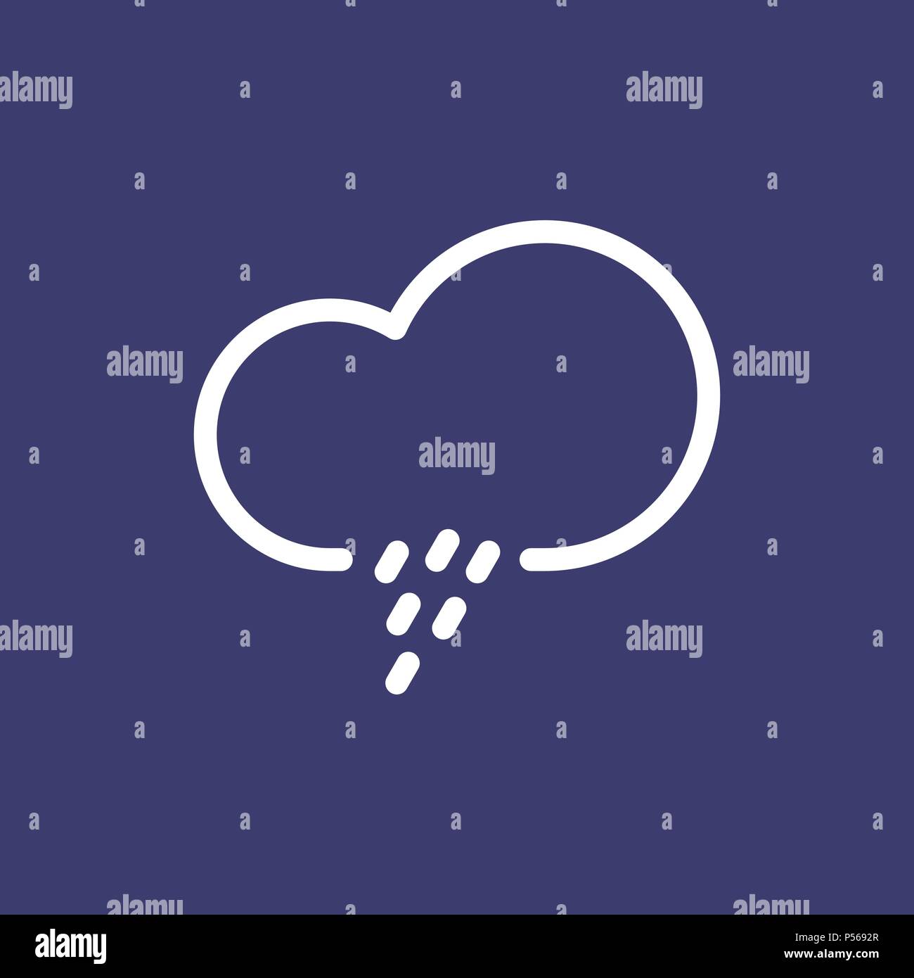 Rain cloud icon for simple flat style weather ui design Stock Vector ...