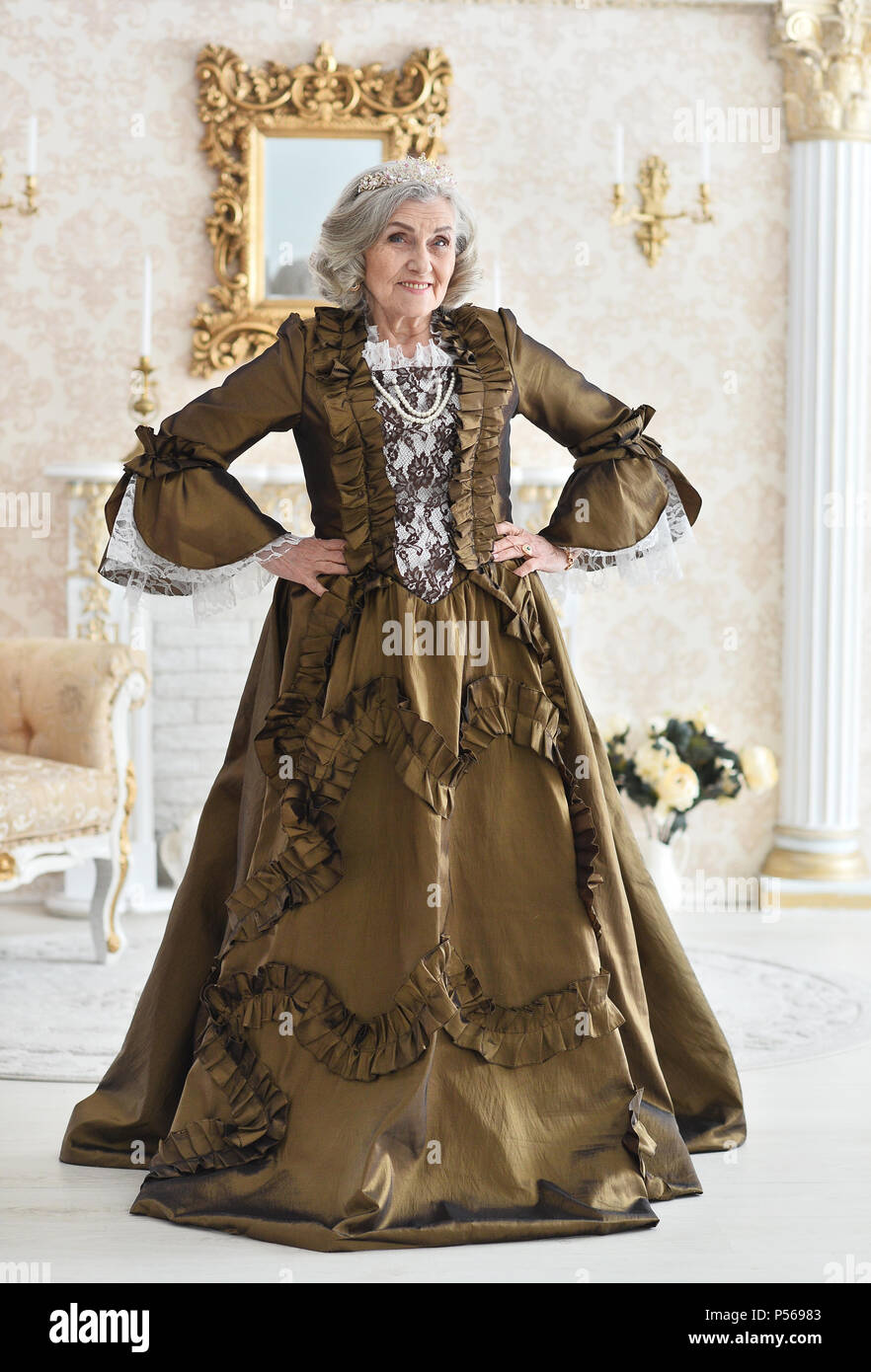 beautiful senior woman Queen Stock Photo - Alamy