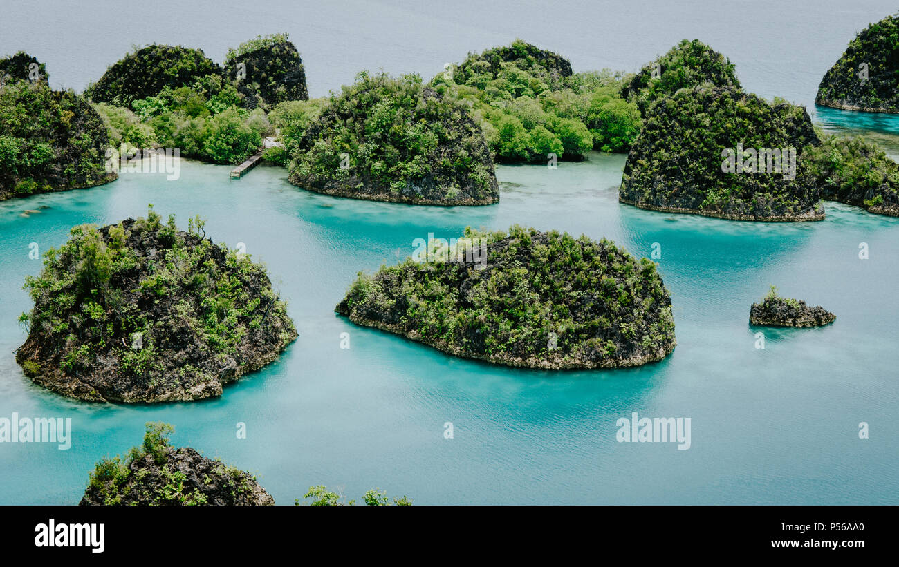 Pianemo Island, Blue Lagoon, Raja Ampat, West Papua, Indonesia Stock ...