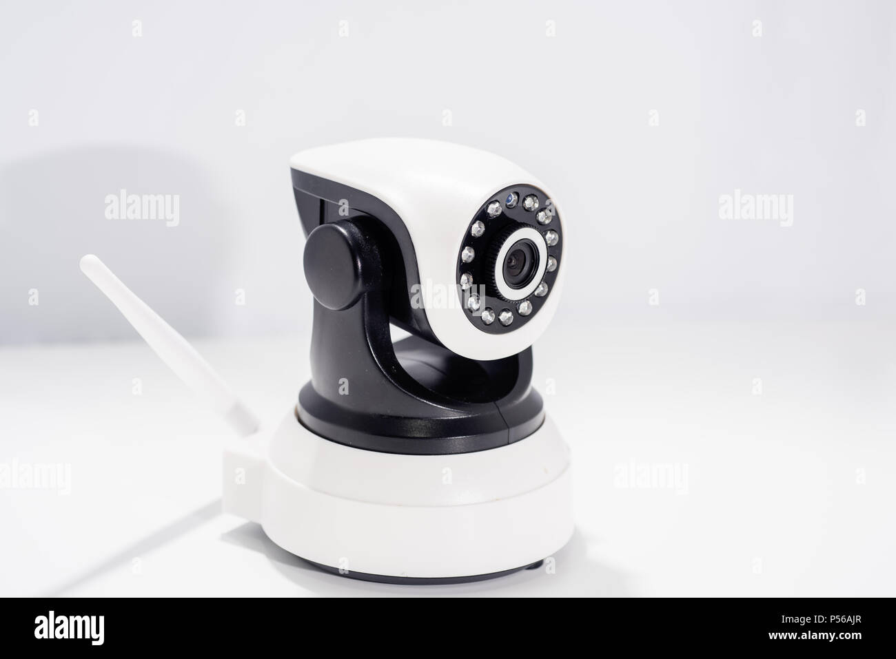 Spy video camera isolated on white background. Abstract surveillance ...