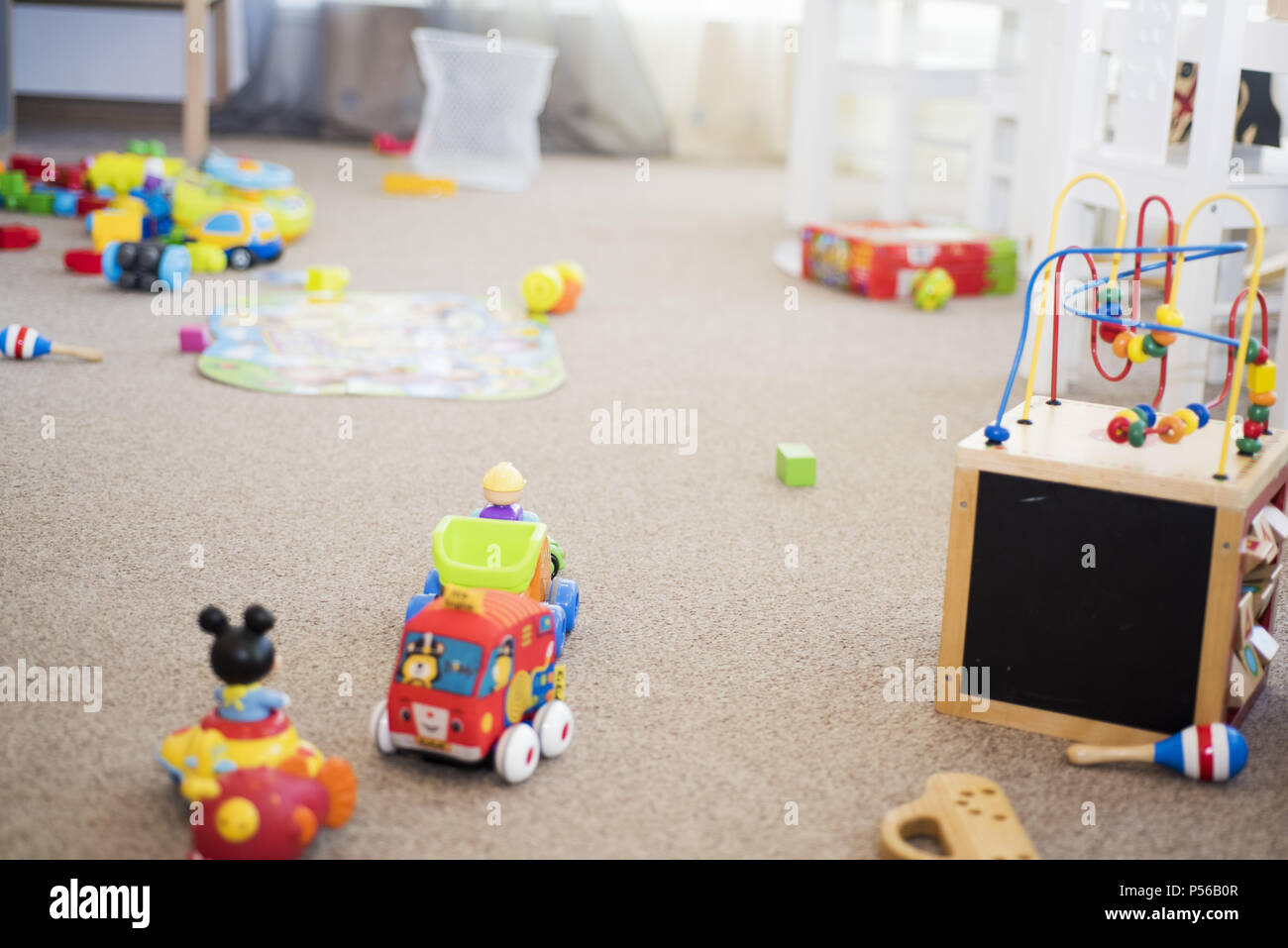 A mess in the children's room. Abstraction of childhood Stock Photo - Alamy