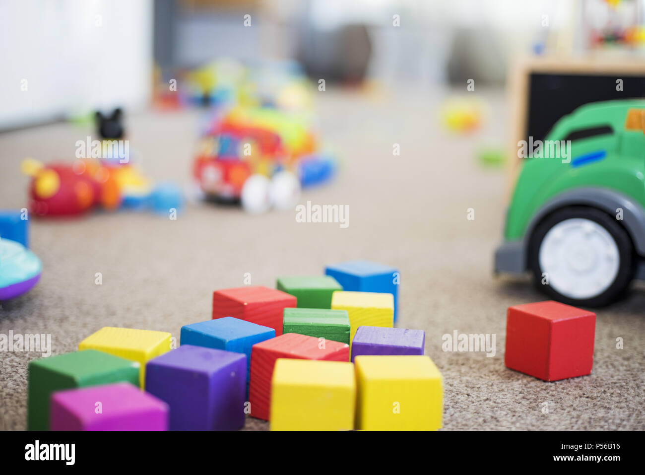 A mess in the children's room. Abstraction of childhood Stock Photo - Alamy