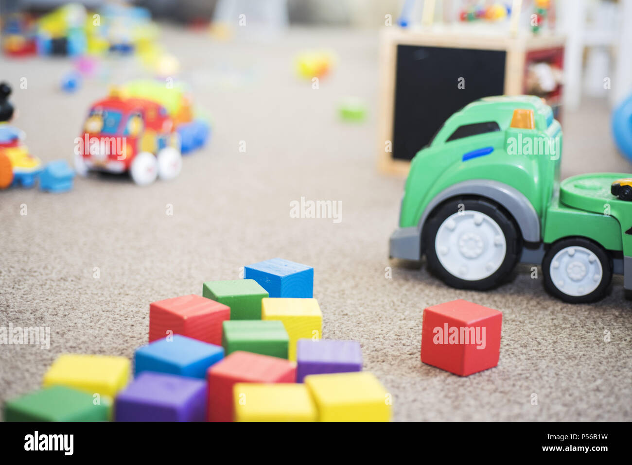 A mess in the children's room. Abstraction of childhood Stock Photo - Alamy