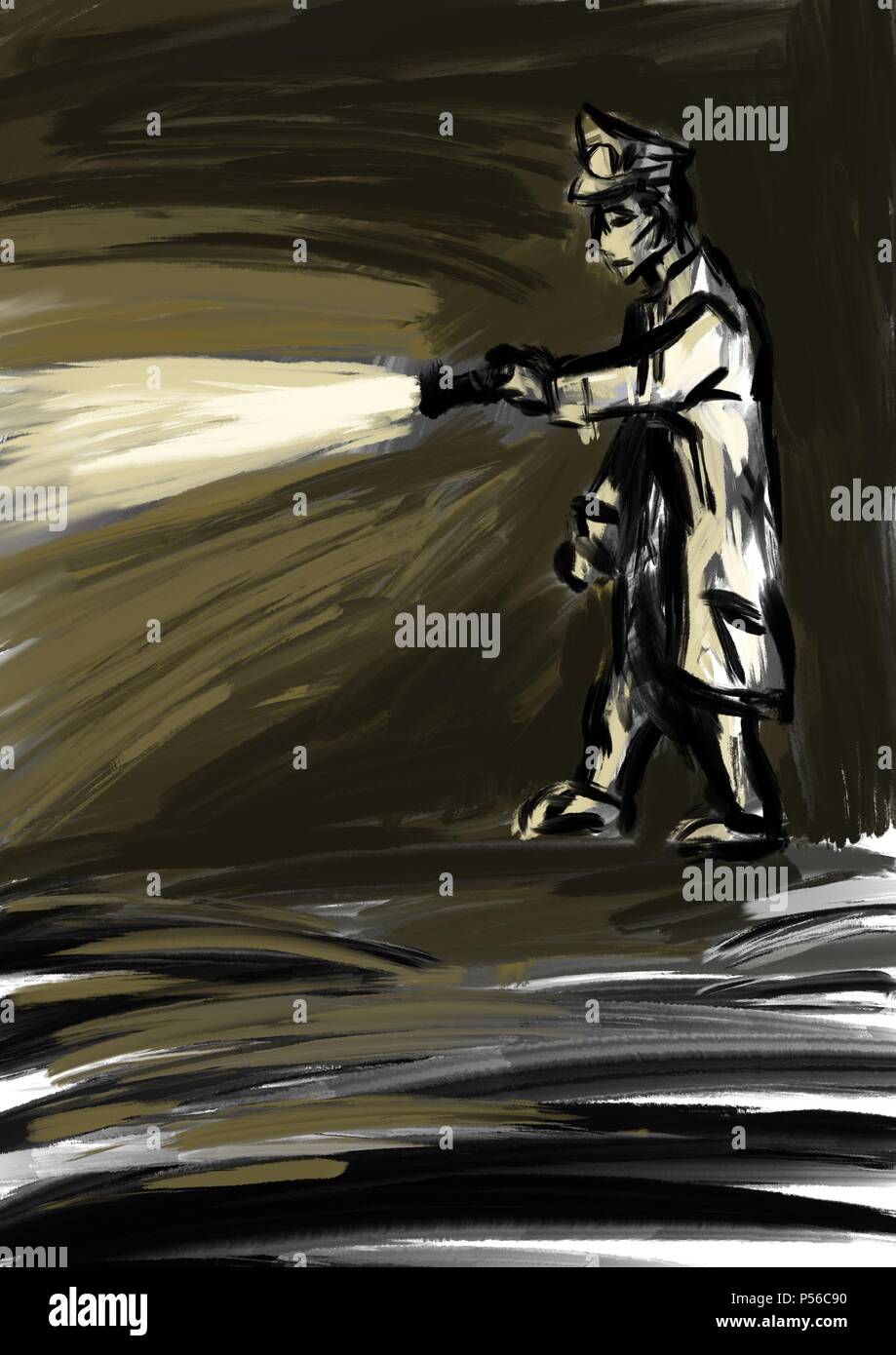 Police searchlight hi-res stock photography and images - Alamy