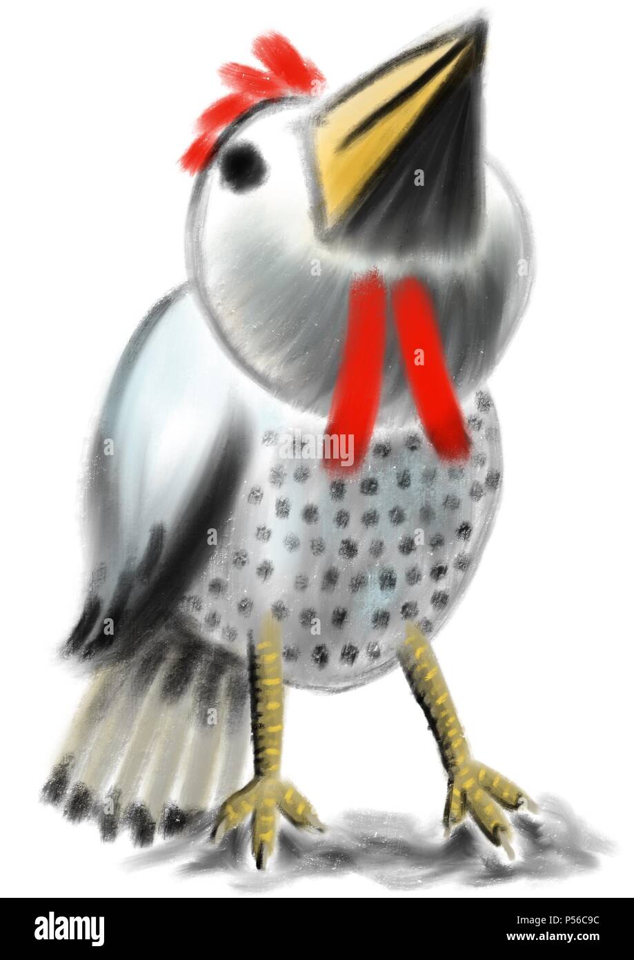 a stylised chicken illustration Stock Photo - Alamy