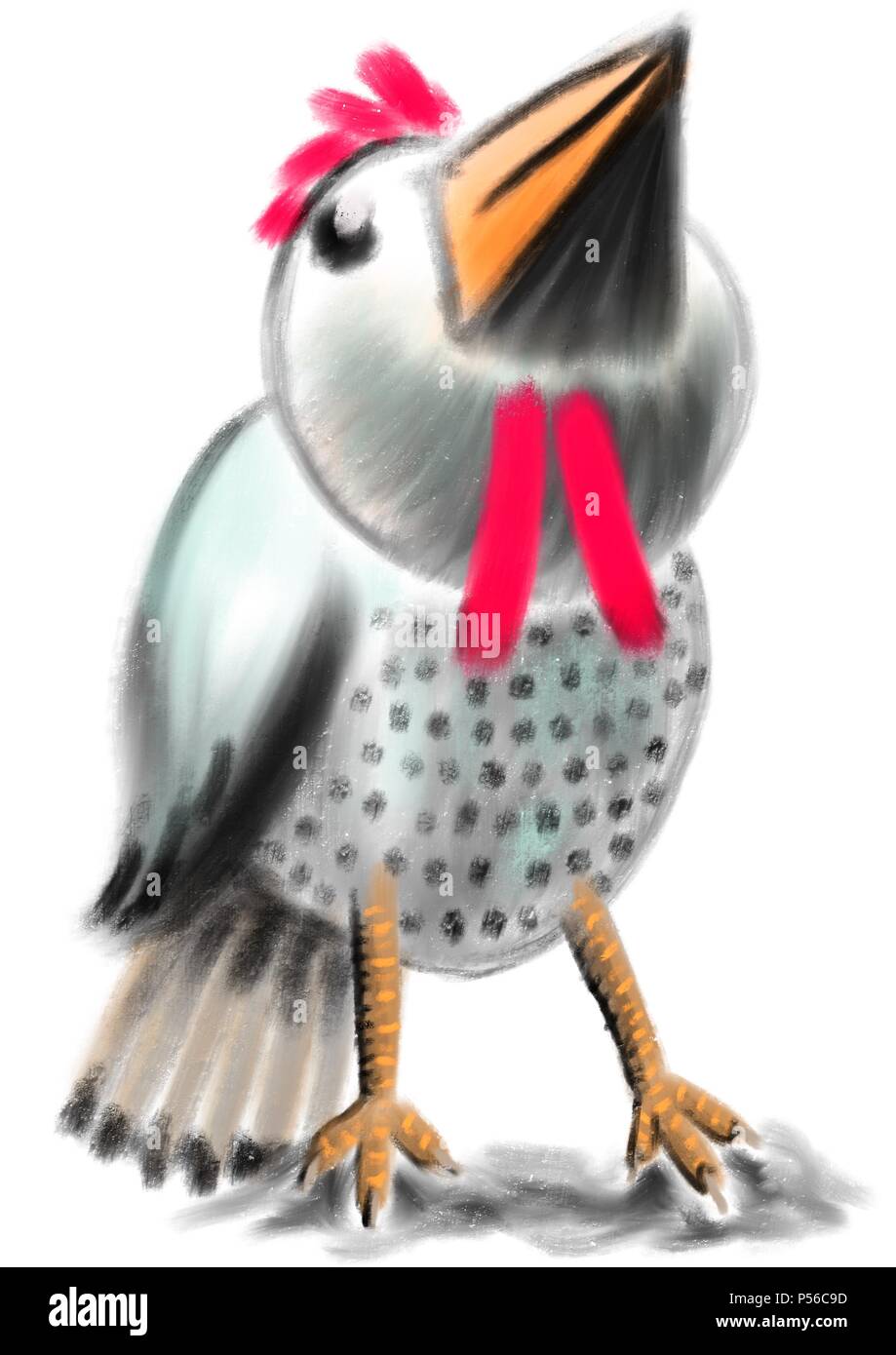 a stylised chicken illustration Stock Photo - Alamy