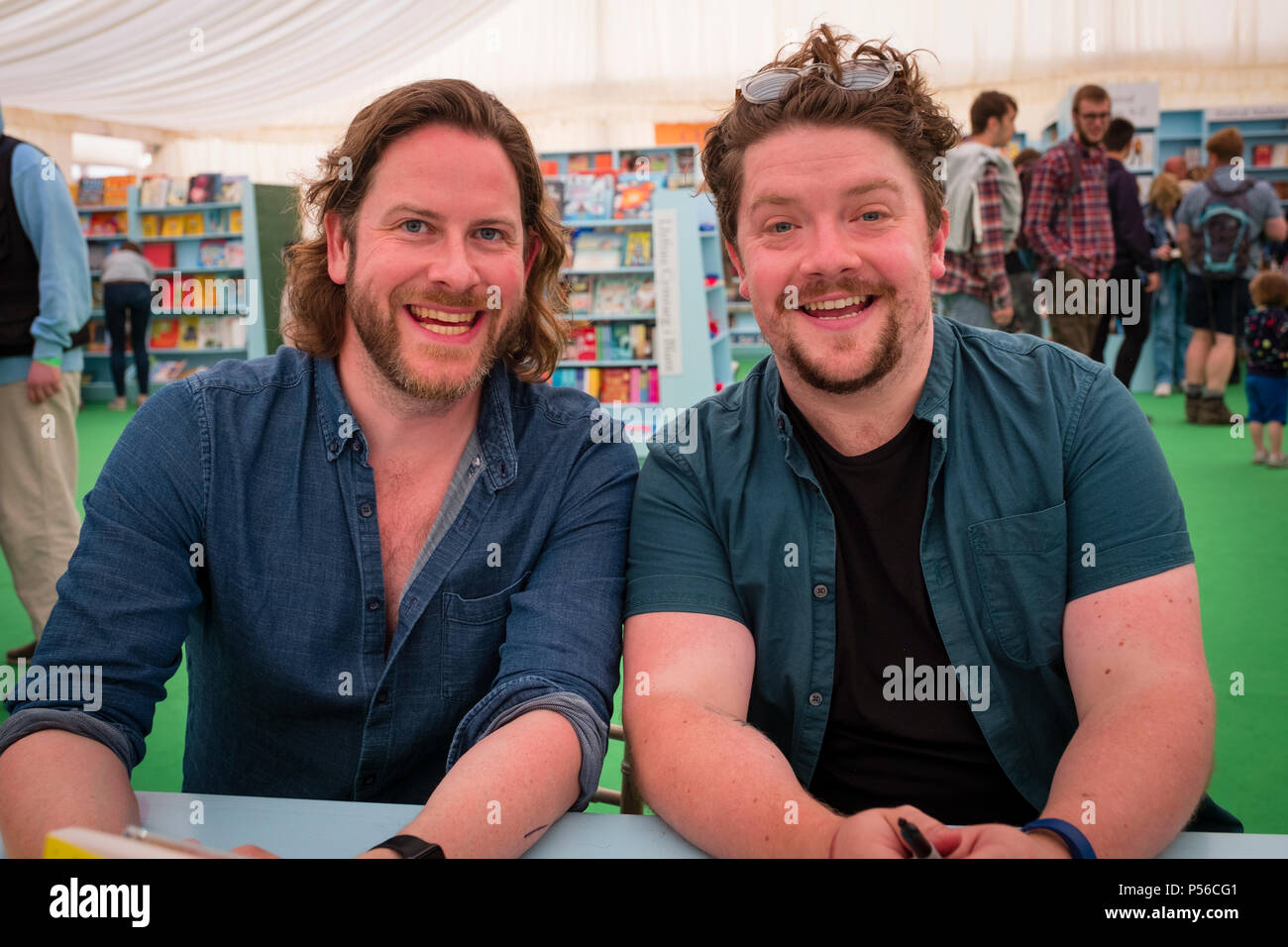 Steven Butler, childrens writer (R) and Steven Lenton , illustrator(L ...