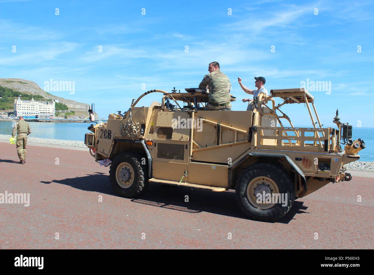 Royal engineers delivering the flag to signal the official start of the ...
