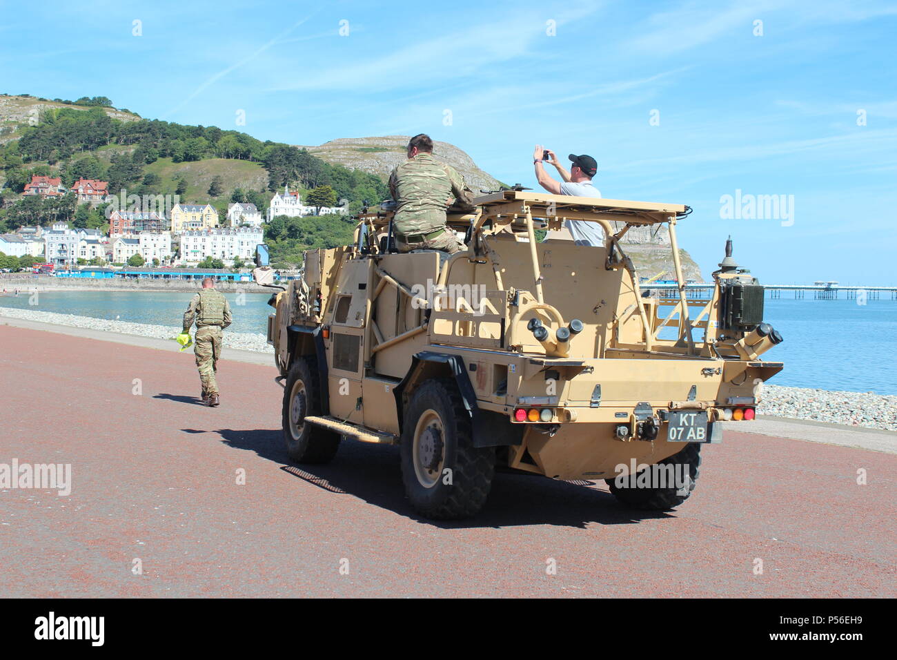 Royal engineers delivering the flag to signal the official start of the ...