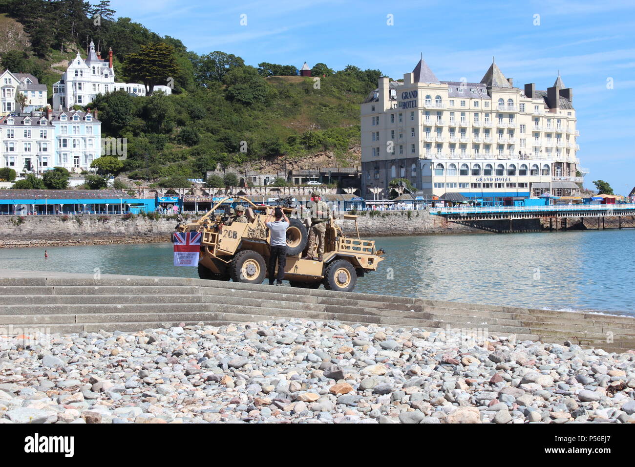 Royal engineers delivering the flag to signal the official start of the ...